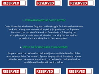 Reservation of 61 years by daksh tyagi | PPT