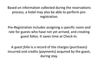 Reservation Procedure in Hotels, Amendment, Cancellation, Modes ...