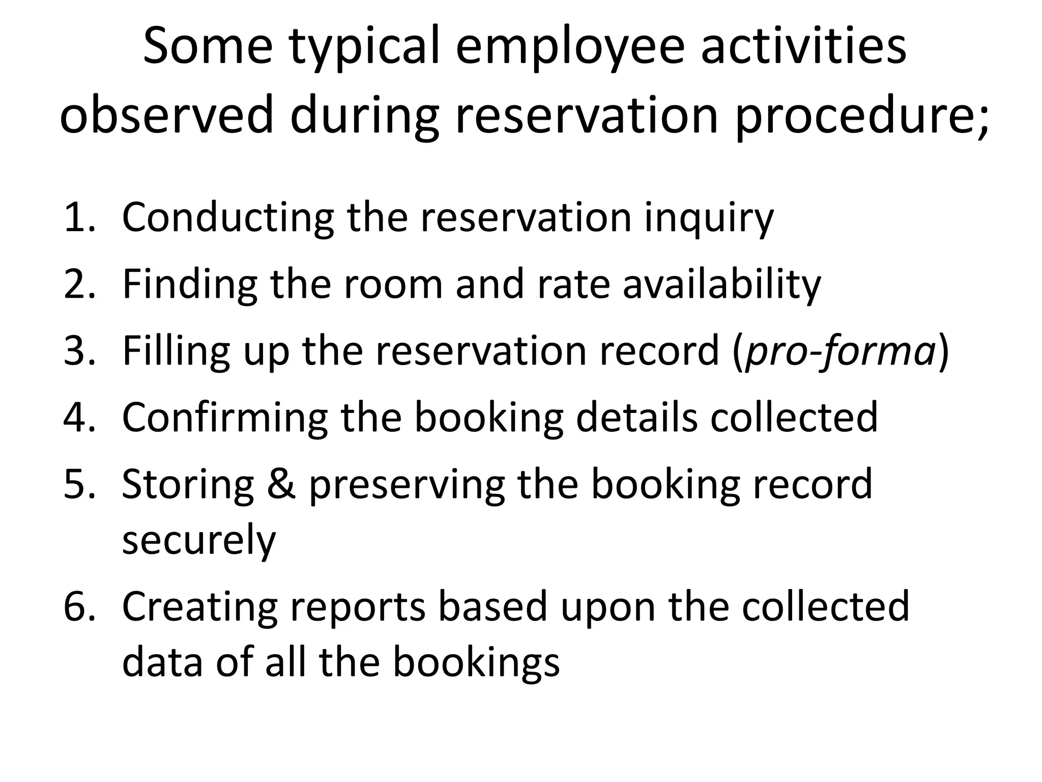 Reservation of hotel Rooms: Procedures (updated on April 12, 2021) | PPTX