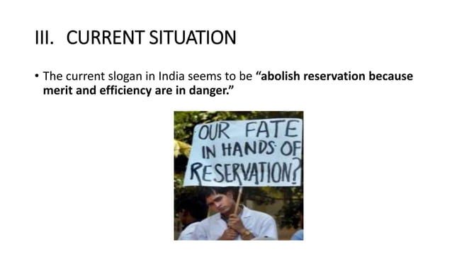 Reservation policies in india presentation | PPT