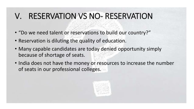Reservation policies in india presentation | PPT
