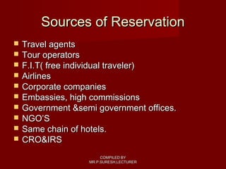 Reservations | PPT | Hospitality Industry | Industries
