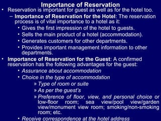 Reservations | PPT