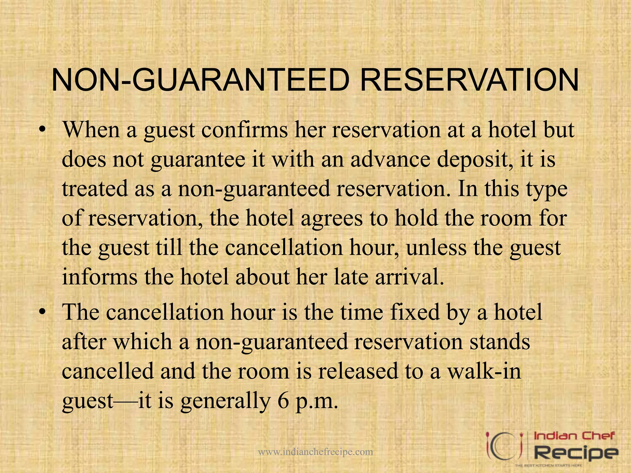 RESERVATION IN HOTEL | PPTX