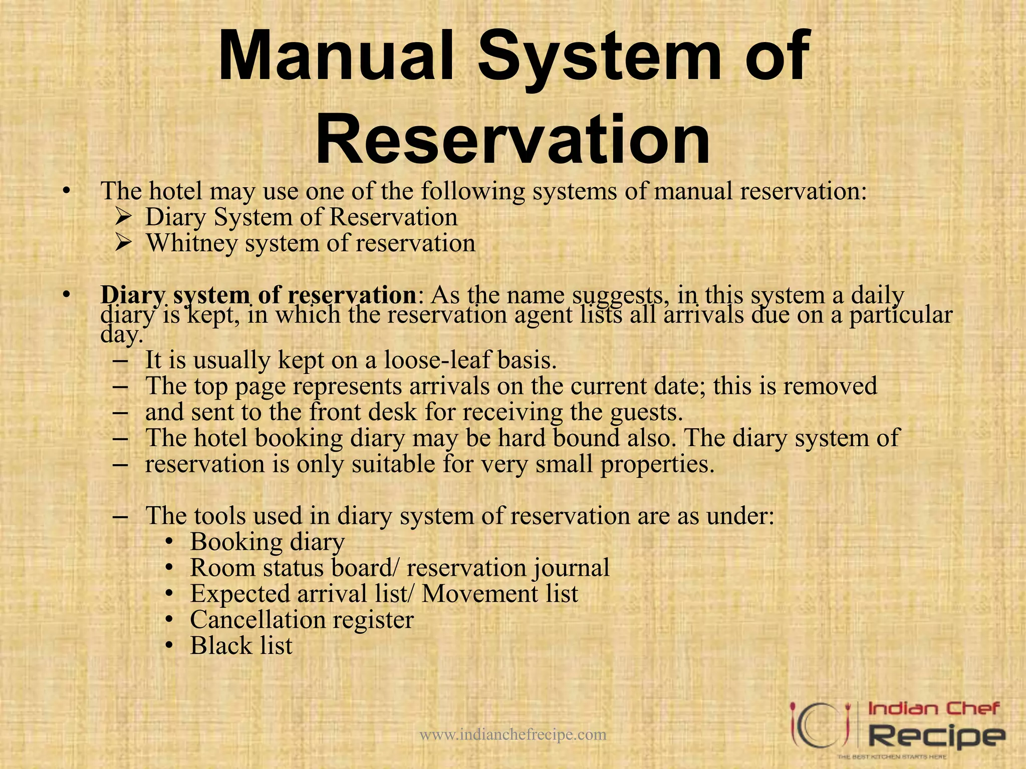 RESERVATION IN HOTEL | PPTX