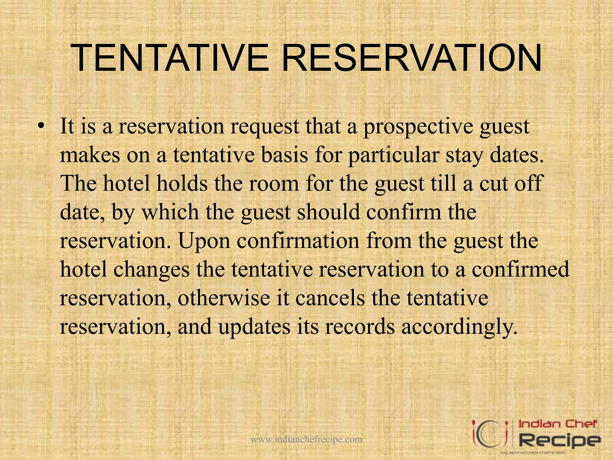 RESERVATION IN HOTEL | PPTX