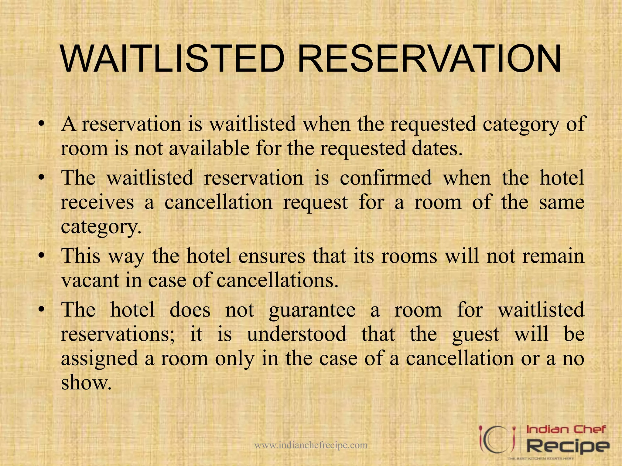 RESERVATION IN HOTEL | PPTX