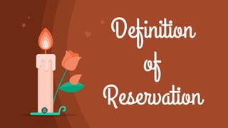 Reservations Importance | PPTX | Business Travel | Travel Type