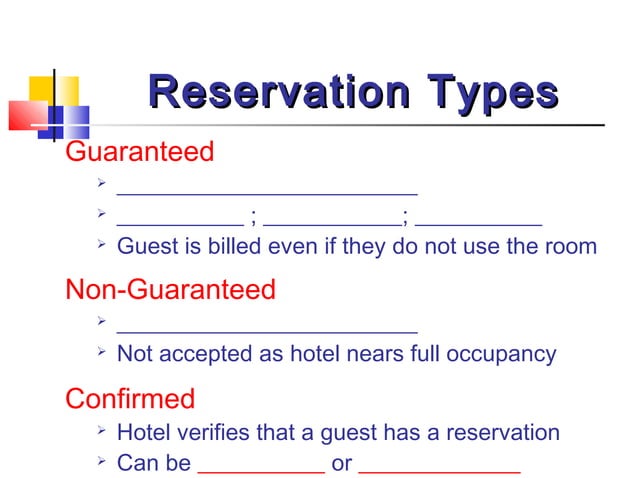 Reservation sources | PPT