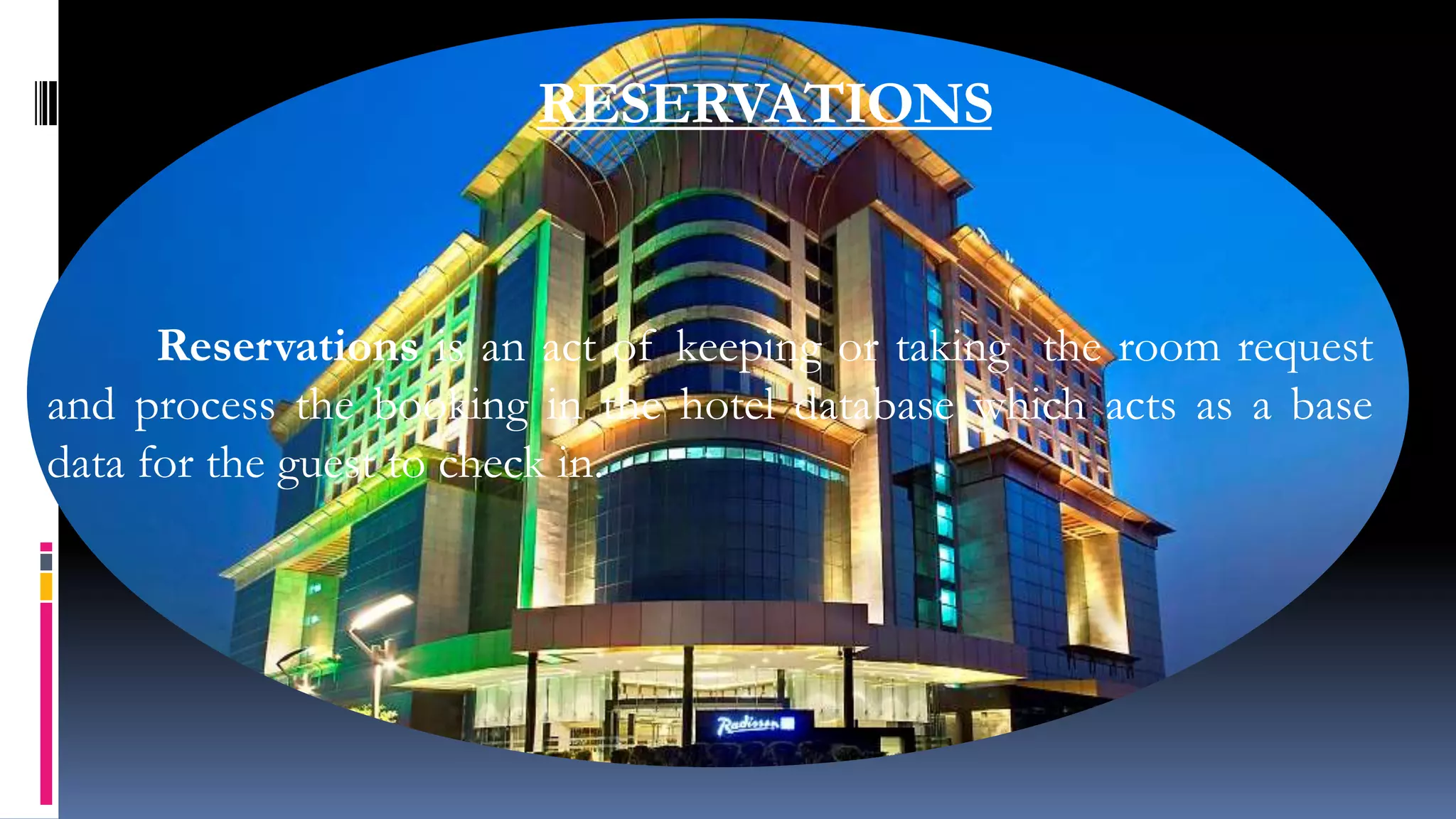Reservations Process in Hotel | PPTX
