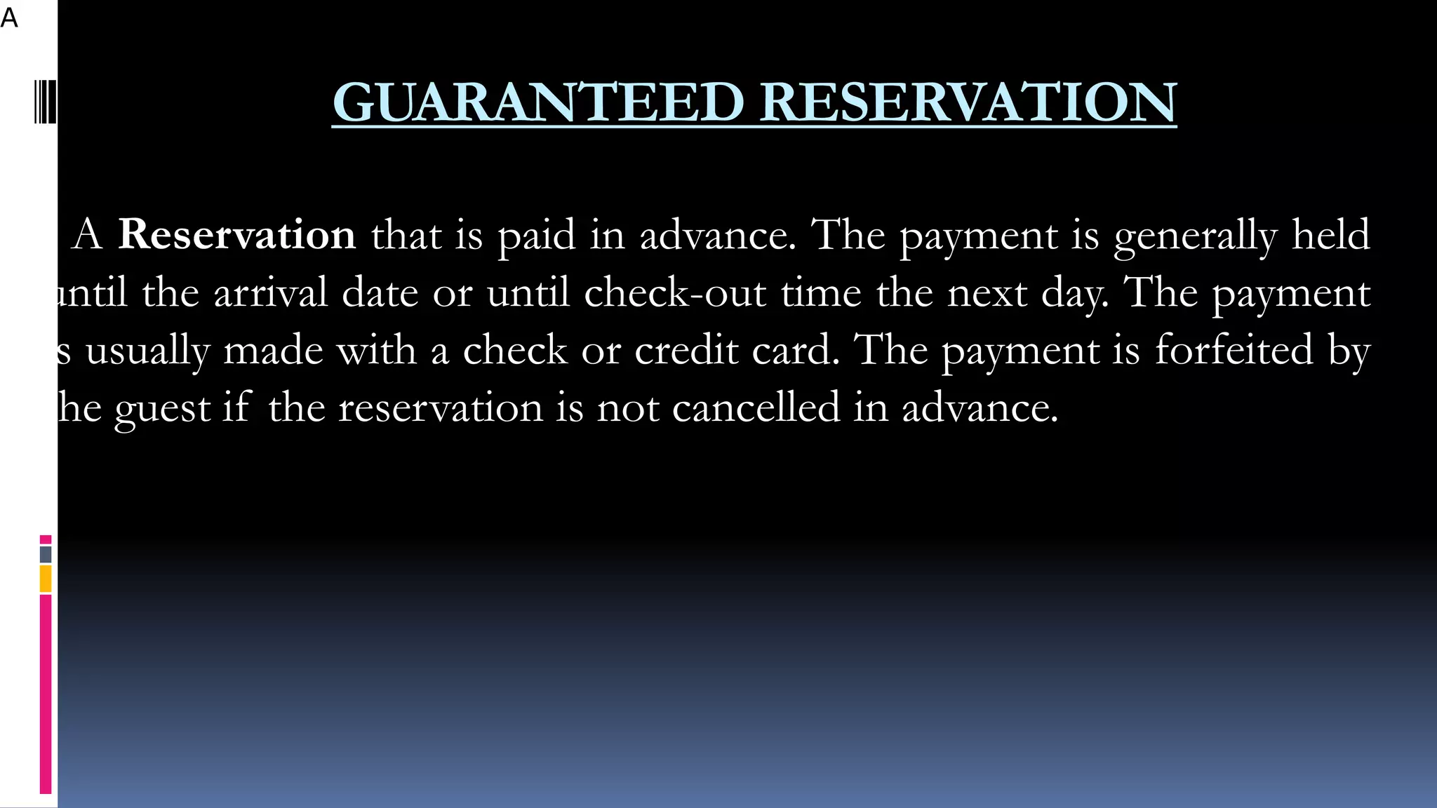 Reservations Process in Hotel | PPTX