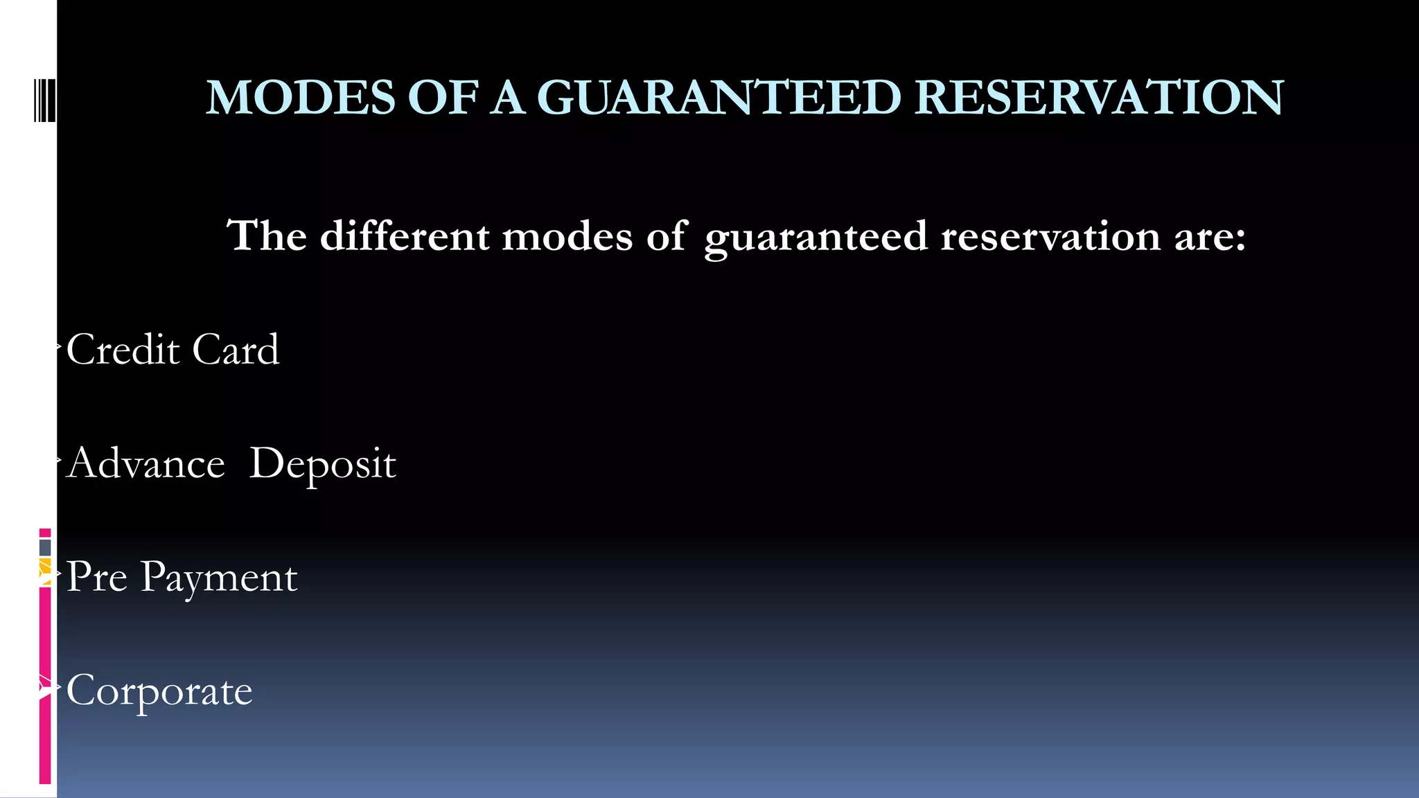 Reservations Process in Hotel | PPTX