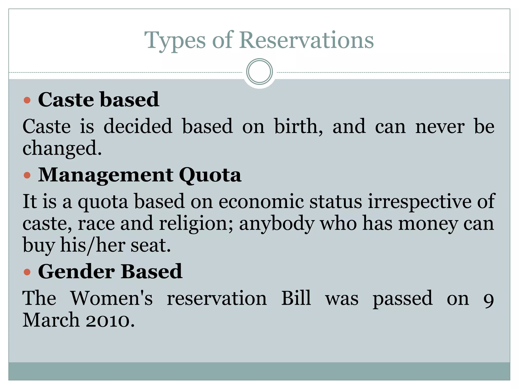 Reservation system | PPTX