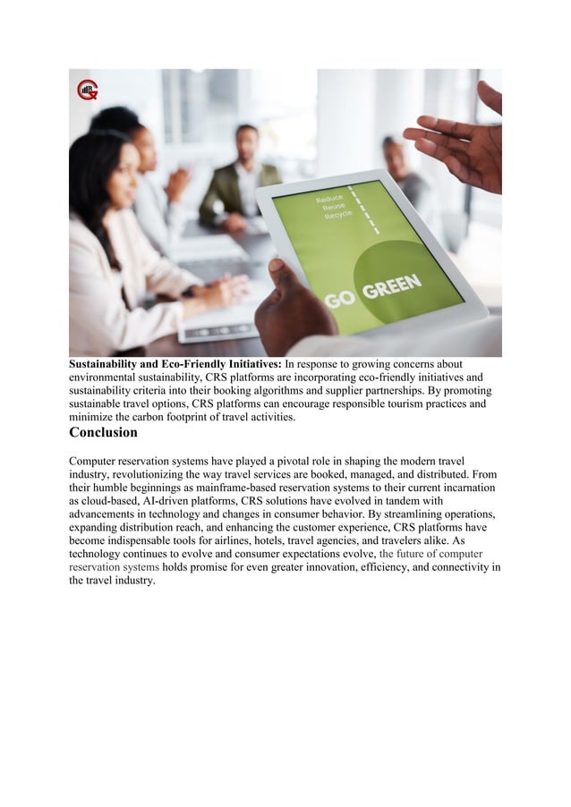 Computer Reservation Systems: Evolution, Functionality, Impact and Future Trends | GQ Research | PDF