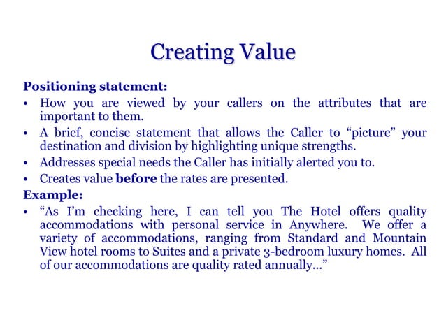 Reservation Training | PPSX