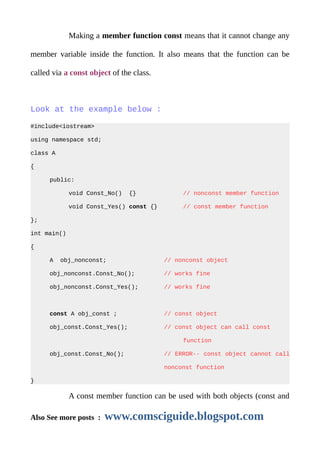 CONST-- once initialised, no one can change it | PDF