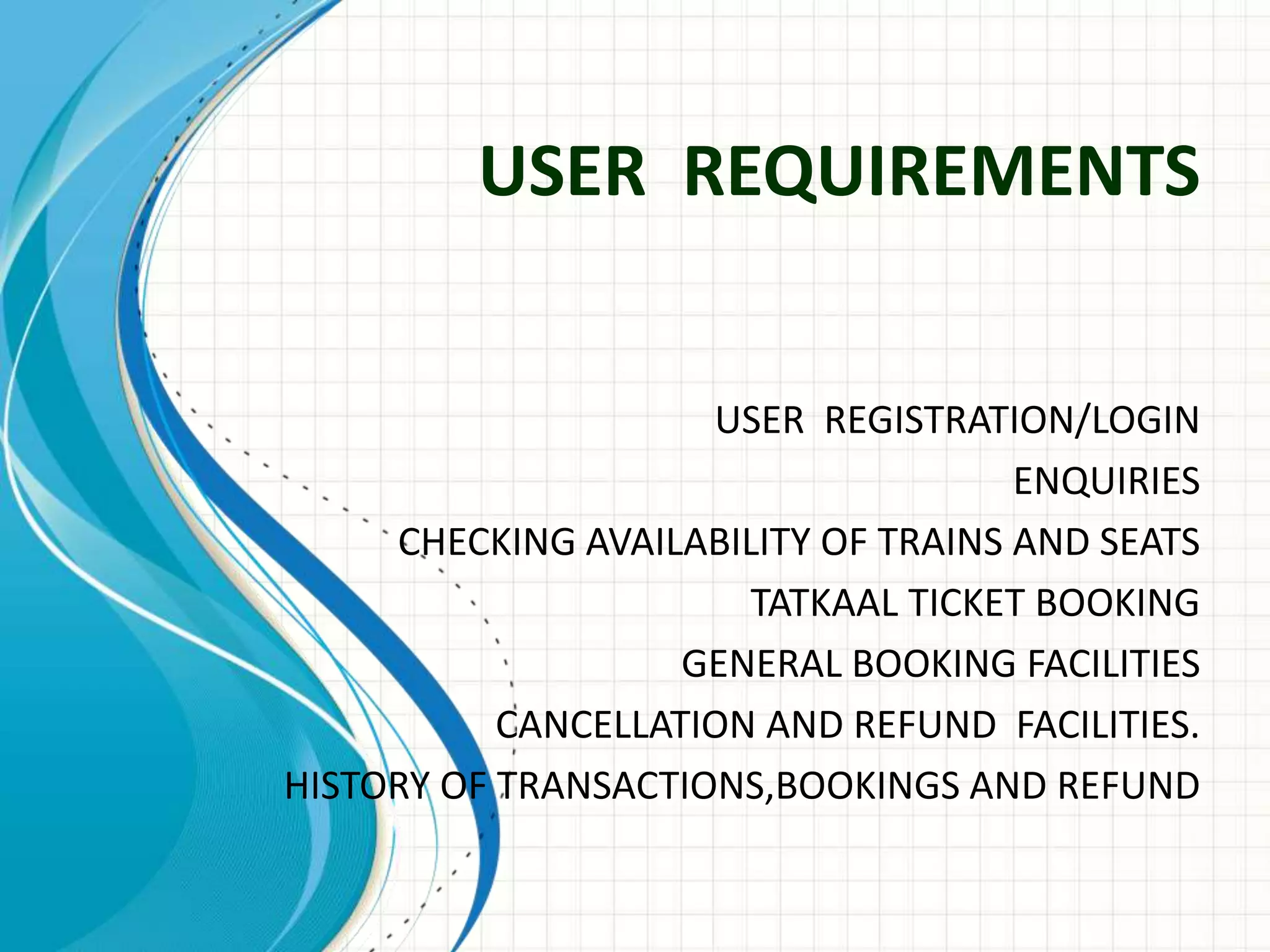 SRS for Railways Reservation System | PPTX