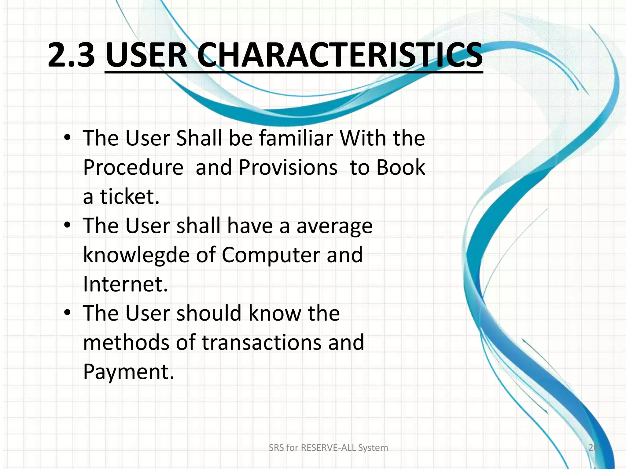SRS for Railways Reservation System | PPTX