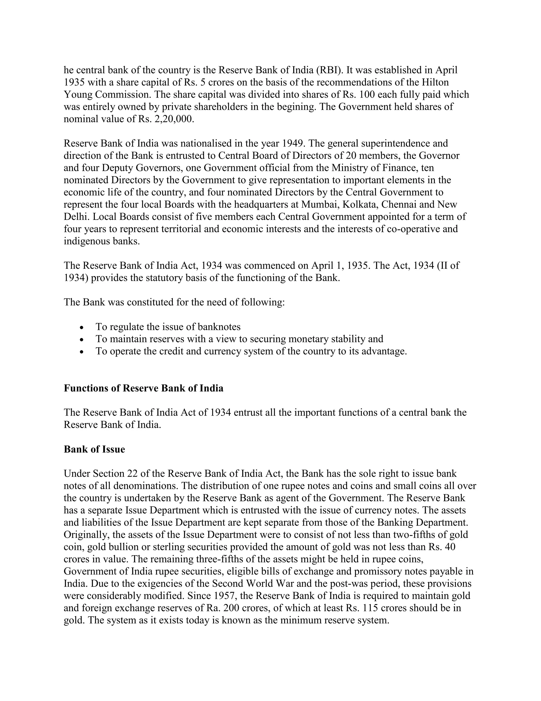 Reserve bank of india | DOCX