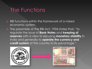 Reserve bank of india | PPTX