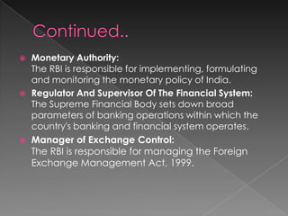 Reserve bank of india | PPTX