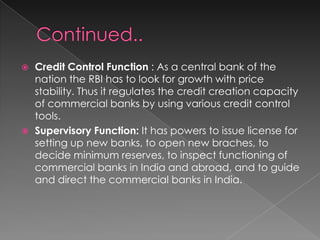 Reserve bank of india | PPTX