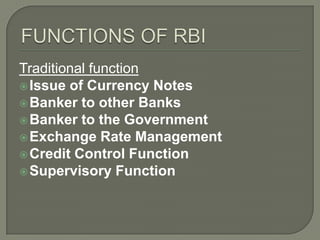 Reserve bank of india | PPTX | Business Banking & Finance | Business