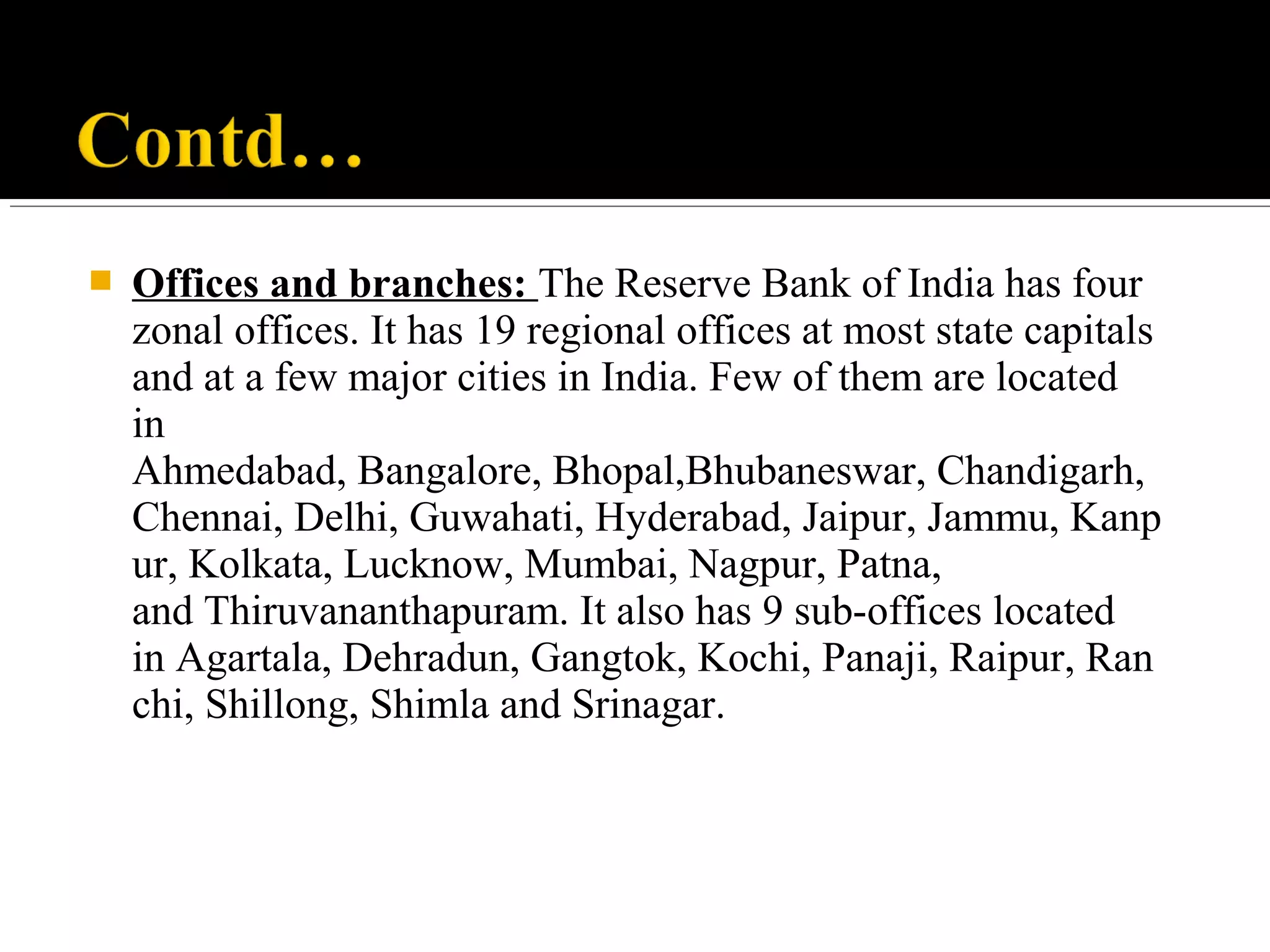 Reserve bank of india | PPT