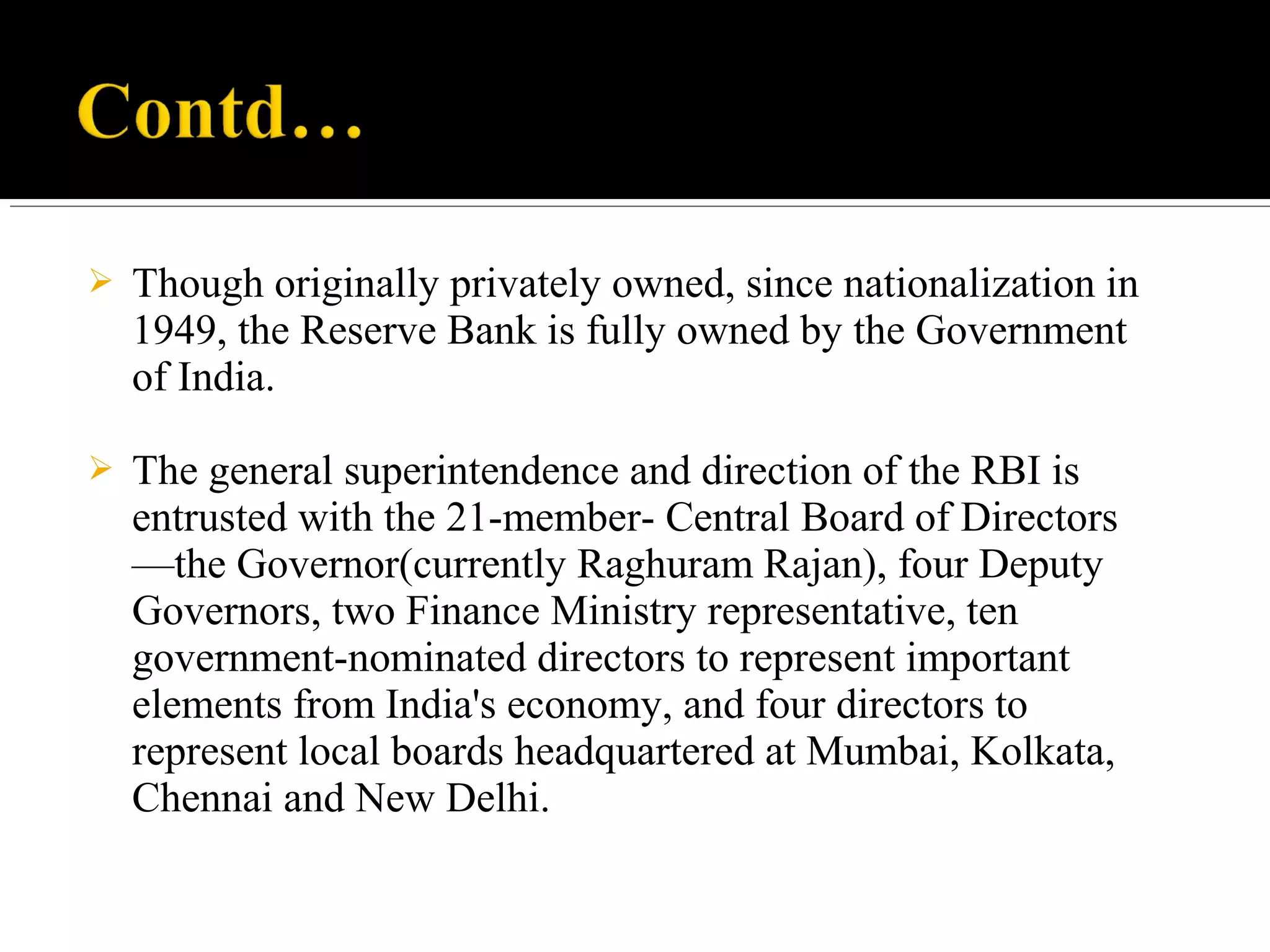 Reserve bank of india | PPT