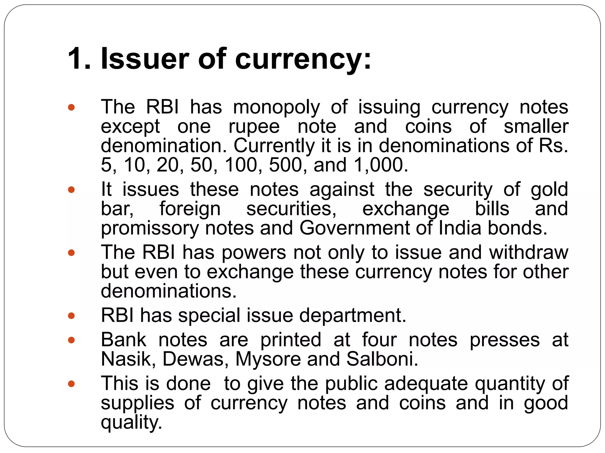 Reserve bank of india | PPSX