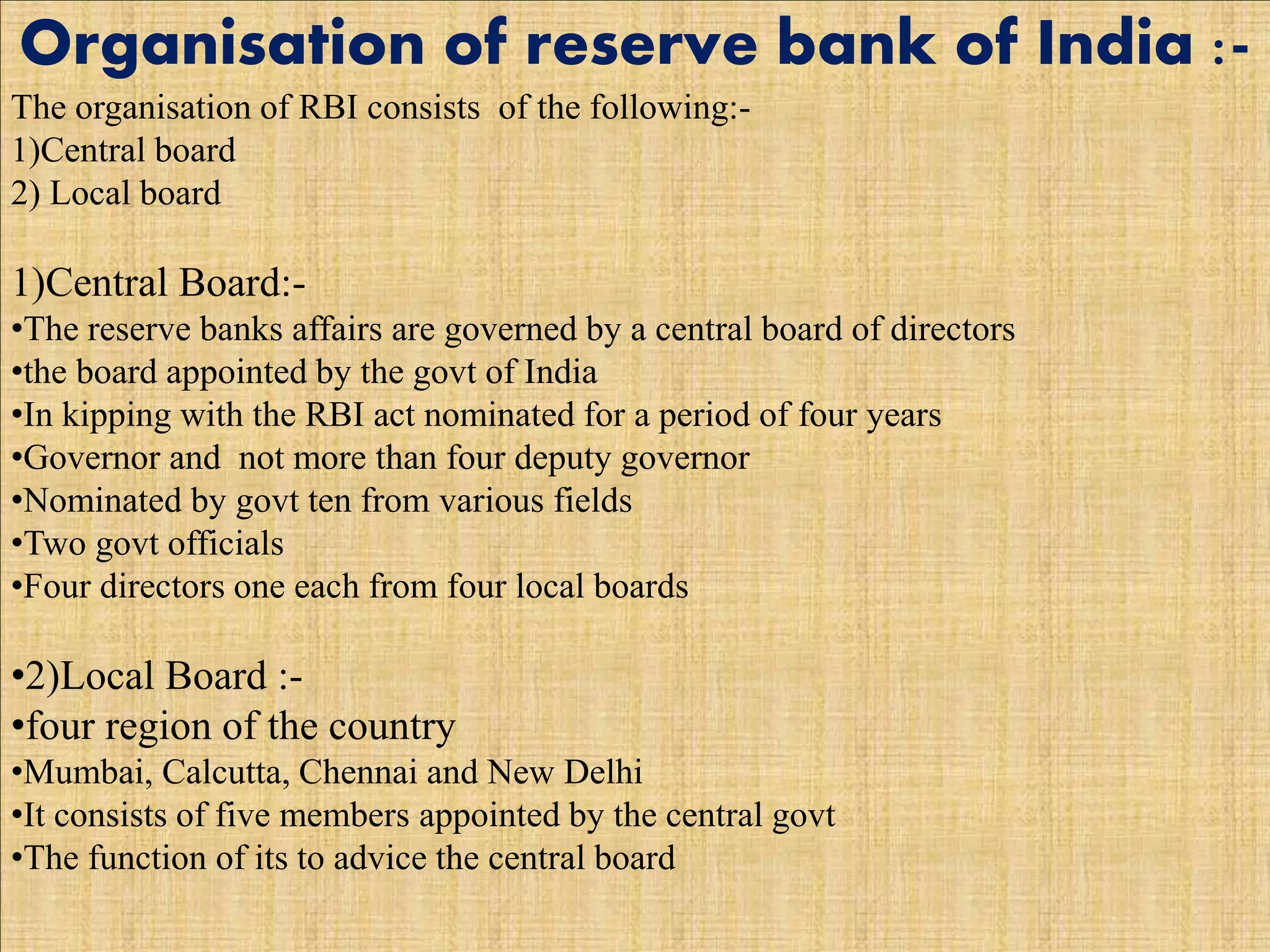 Reserve bank of india | PPTX