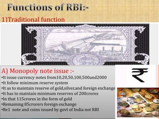 Reserve bank of india | PPTX