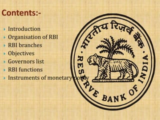 Reserve bank of india | PPTX