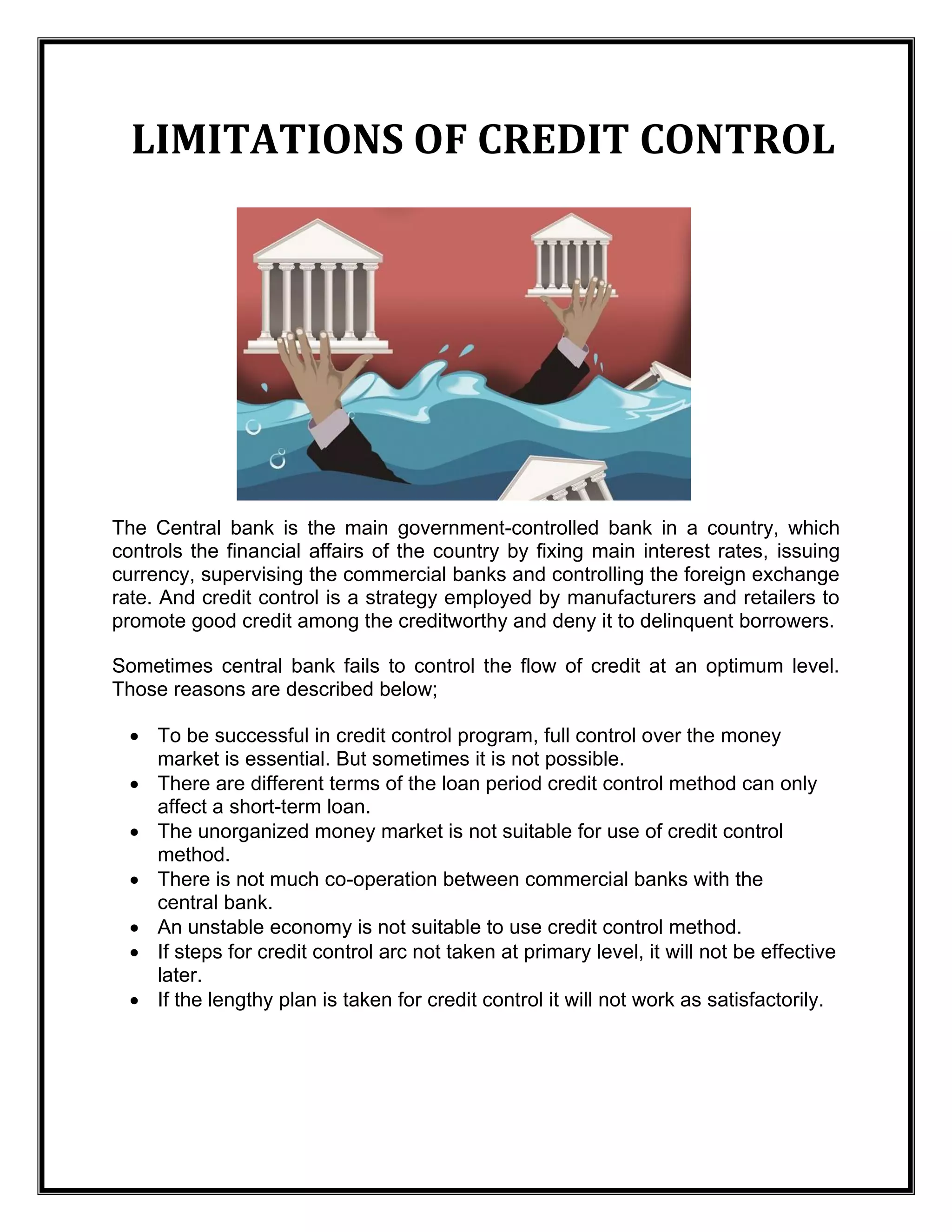 Role of RBI in Control of Credit - Economics Project Class 12 (2019-20 ...