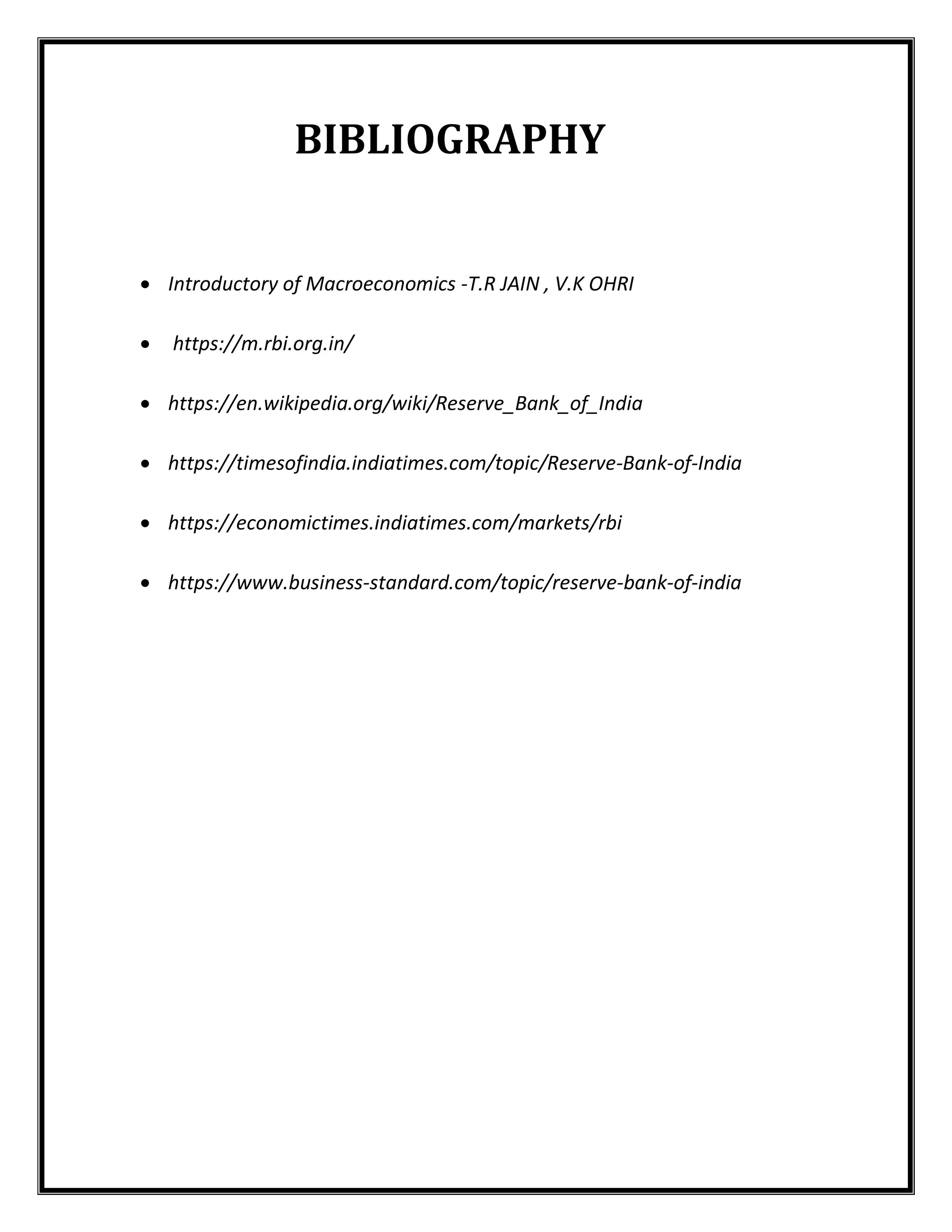 Role of RBI in Control of Credit - Economics Project Class 12 (2019-20 ...