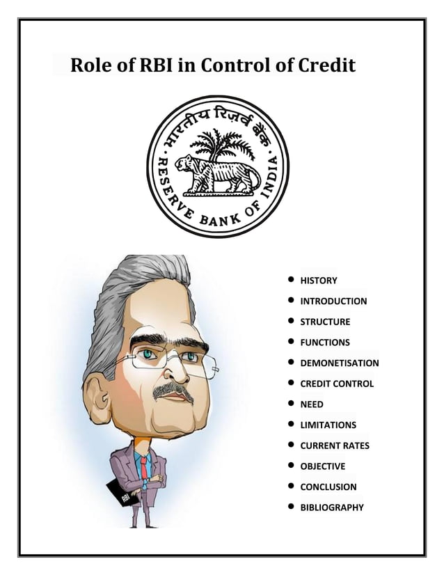 Role of RBI in Control of Credit - Economics Project Class 12 (2019-20 ...