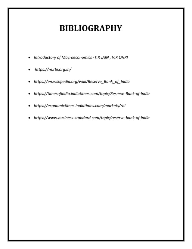 Role of RBI in Control of Credit - Economics Project Class 12 (2019-20 ...
