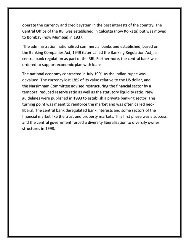 Role of RBI in Control of Credit - Economics Project Class 12 (2019-20 ...