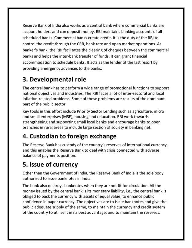 Role of RBI in Control of Credit - Economics Project Class 12 (2019-20 ...