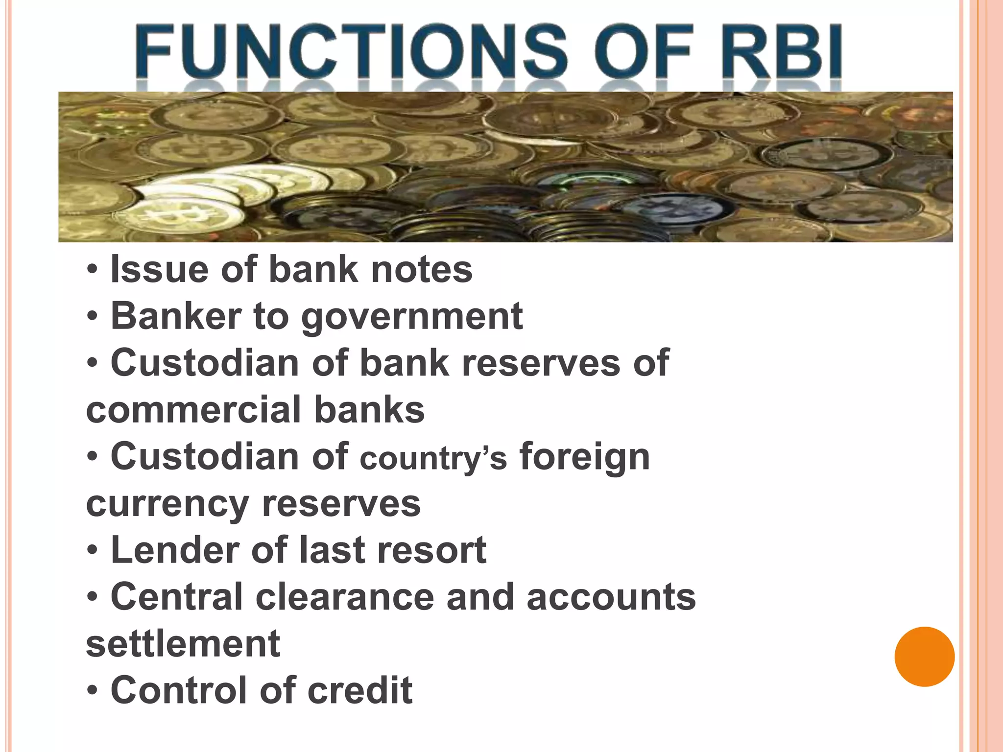 Reserve bank of india (RBI) | PPTX