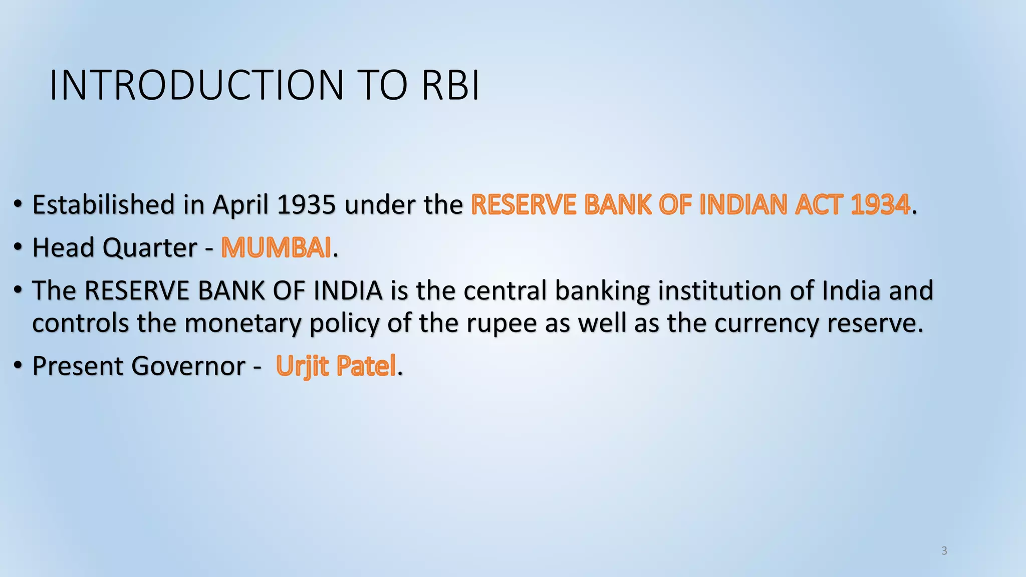 Reserve bank of India | PPTX