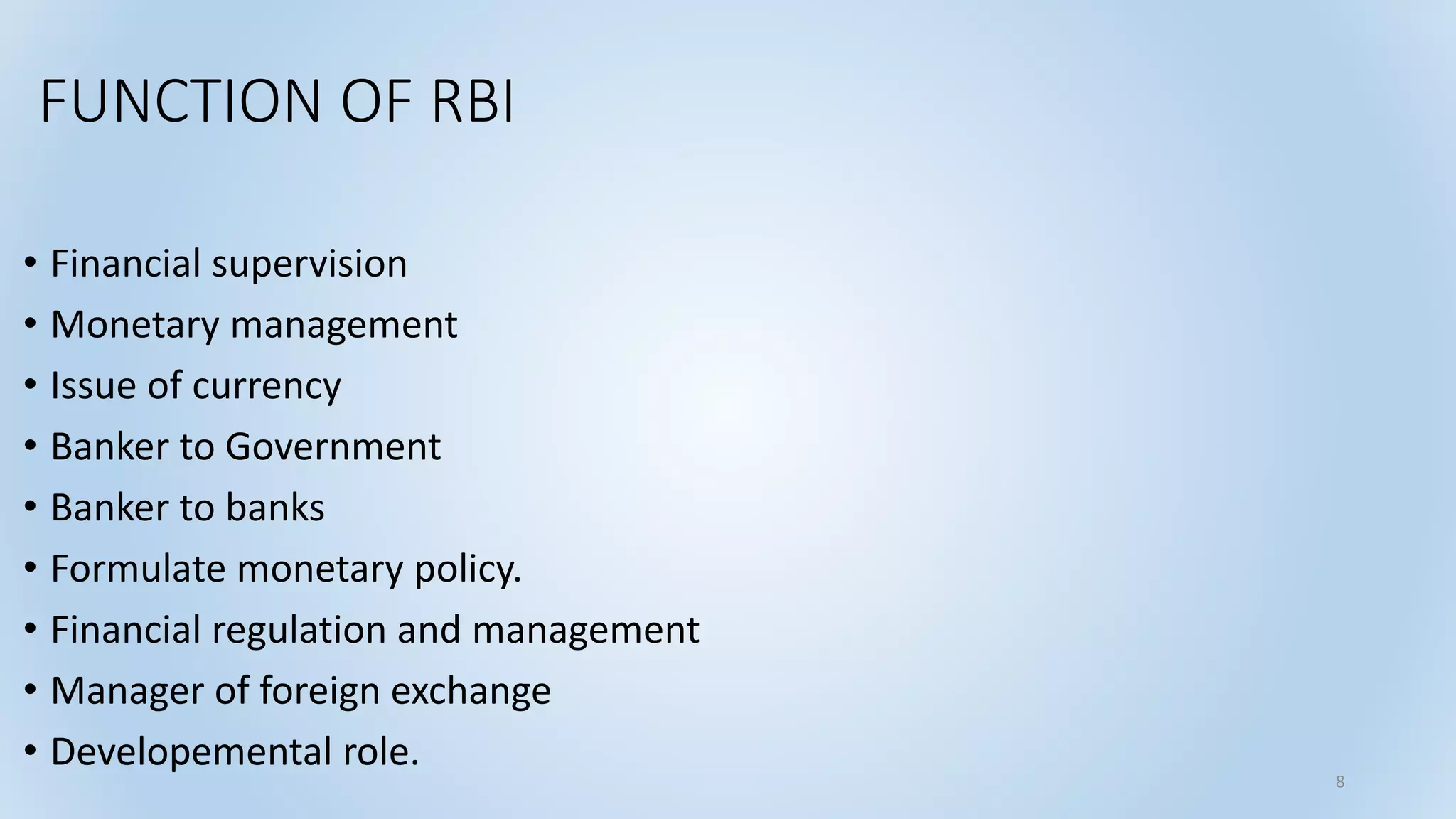 Reserve bank of India | PPTX