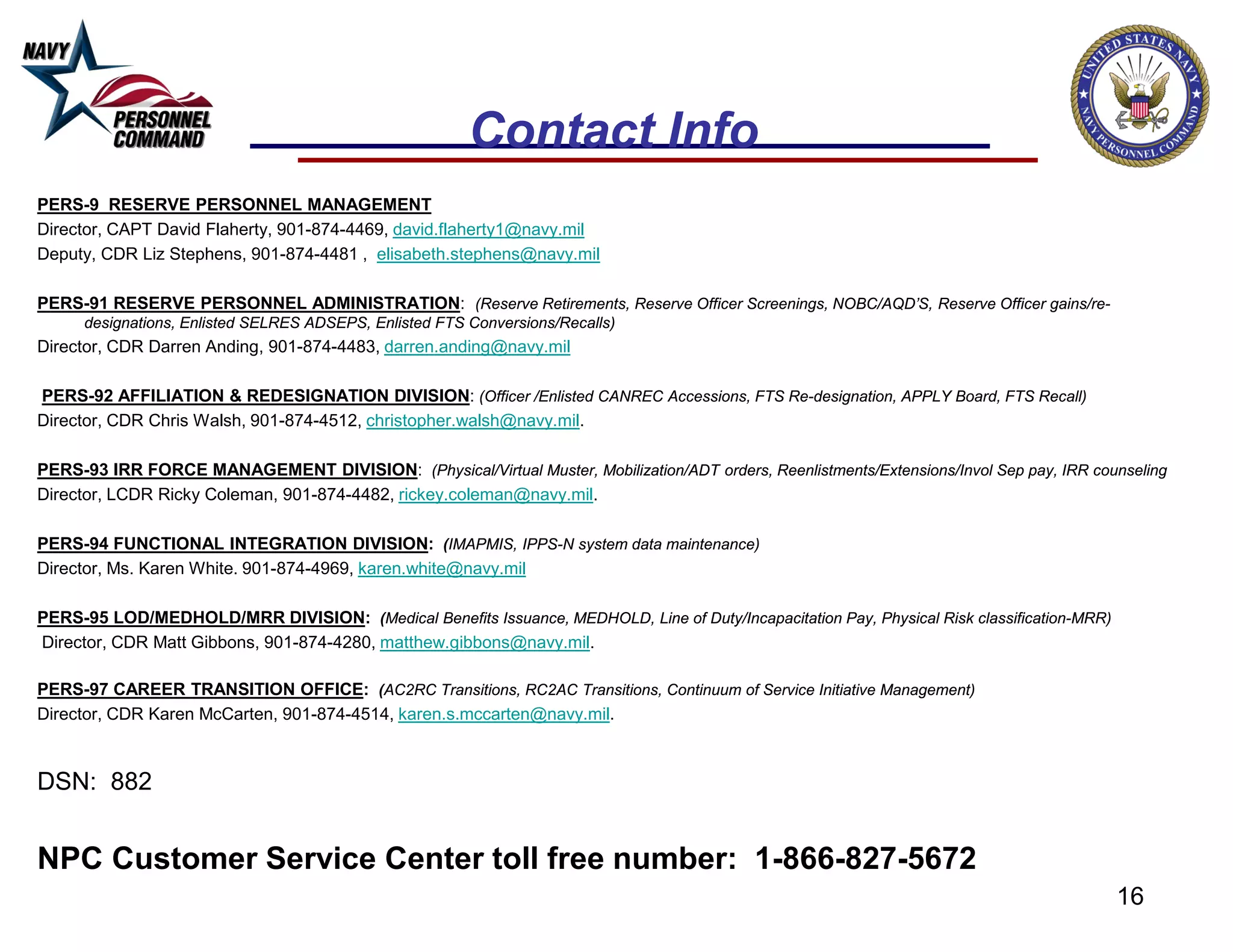 Reserve personnel by capt flaherty | PDF