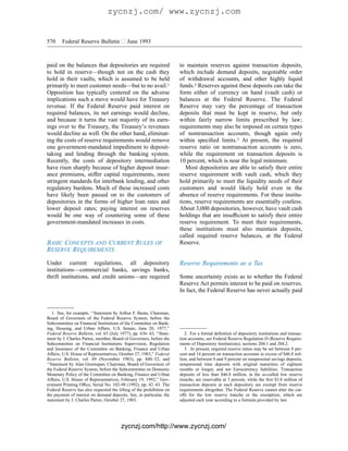 Reserve requirements history, current practice, and potential reform | PDF