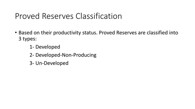 Reserves | PPT