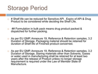 Reserve sample maintenanace | PPT