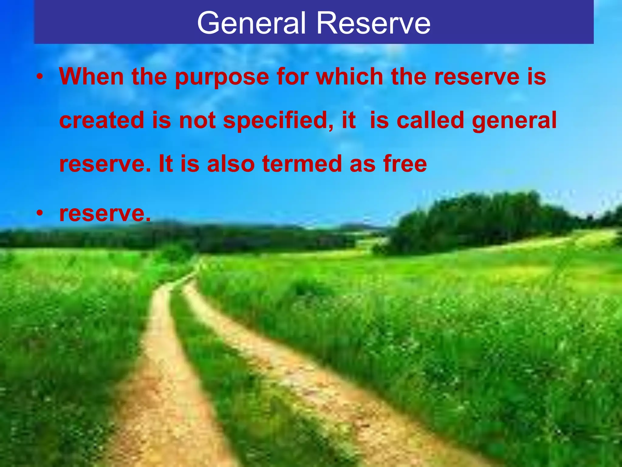 Reserves and provisions | PPTX