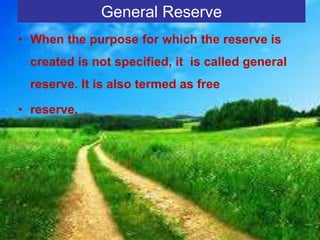Reserves and provisions | PPTX