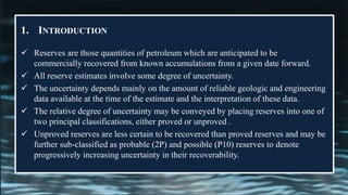 Reserves estimation (Volumetric Method) | PPTX