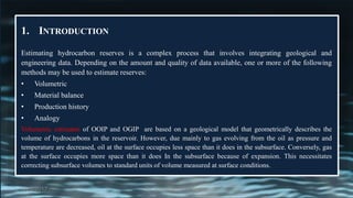 Reserves estimation (Volumetric Method) | PPTX